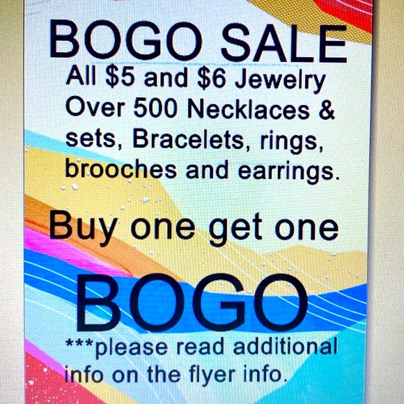 Jewelry | Bogo Sale Flyer | Poshmark